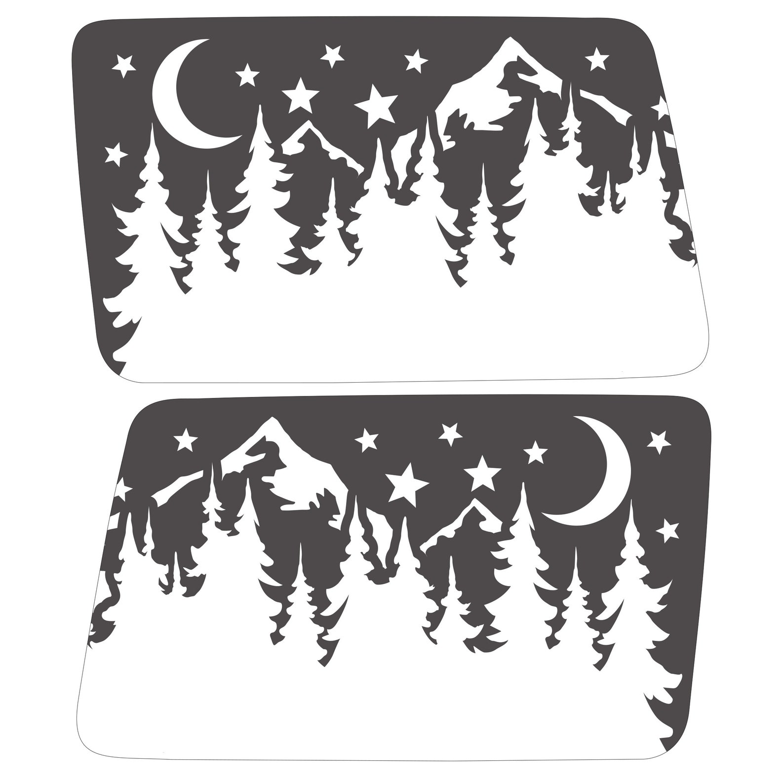 Starry Night Rear Window Decals. Fits Jeep Wrangler Window Sticker 2007 ...