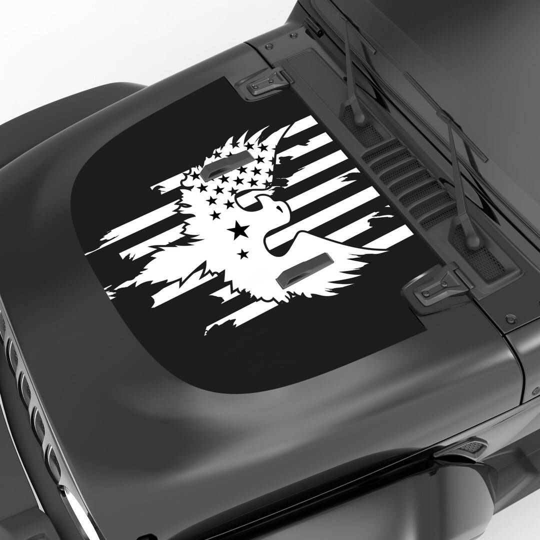 American Eagle Hood Decal. Fits 2018+ Wrangler JL/JLU & Gladiator JT ...