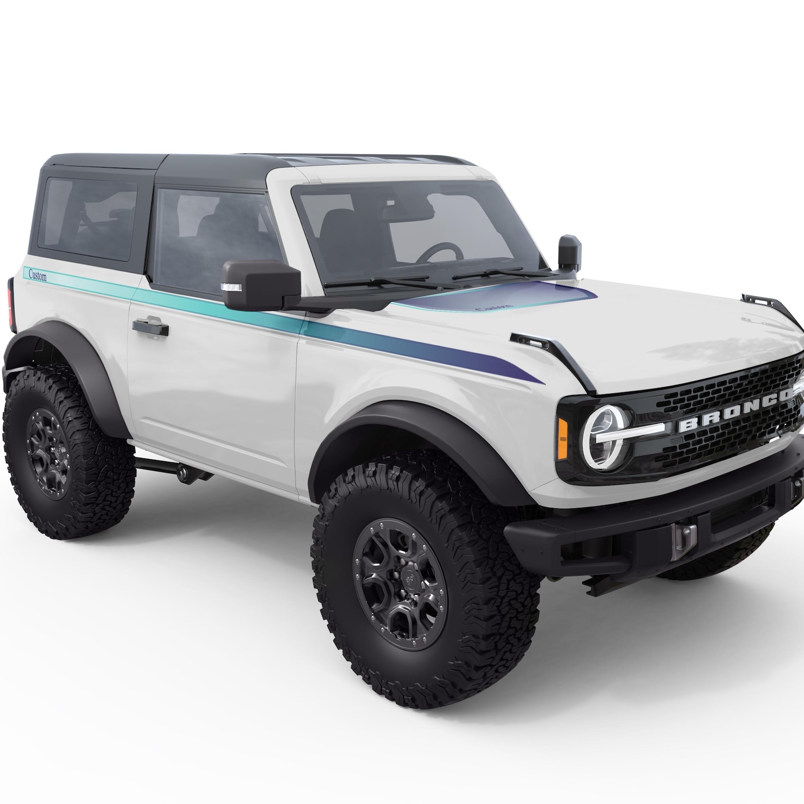 Graphic Decals for Ford Bronco 2021+ Heritage Retro Vaporwave Hood ...
