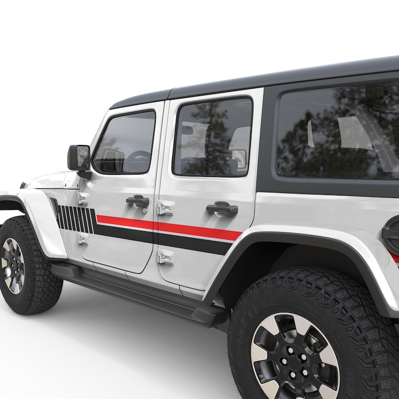 Fits Jeep Wrangler Accessories. High-quality Vinyl Jeep Decals. Side ...