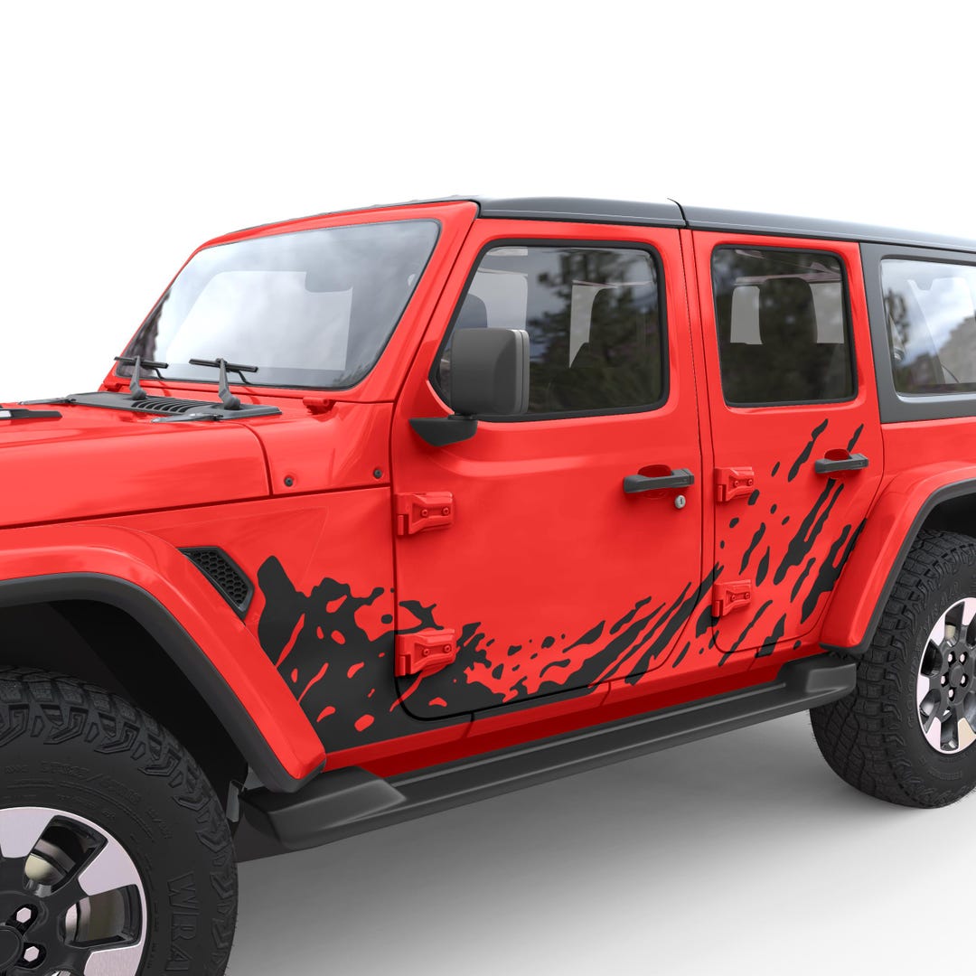 Splash Side Doors Graphics for Jeep Accessories. for Jeep Wrangler ...