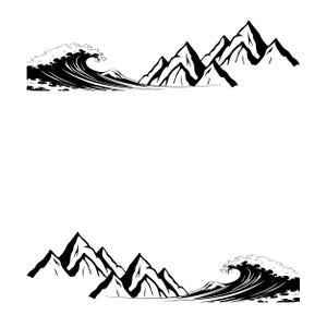 Wave Mountain Door Decals. for Ford Bronco Decal 2021+. Vinyl Graphics ...