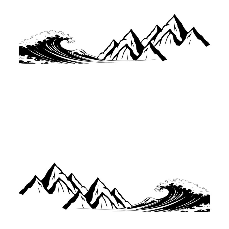 Wave Mountain Door Decals. for Ford Bronco Decal 2021+. Vinyl Graphics ...