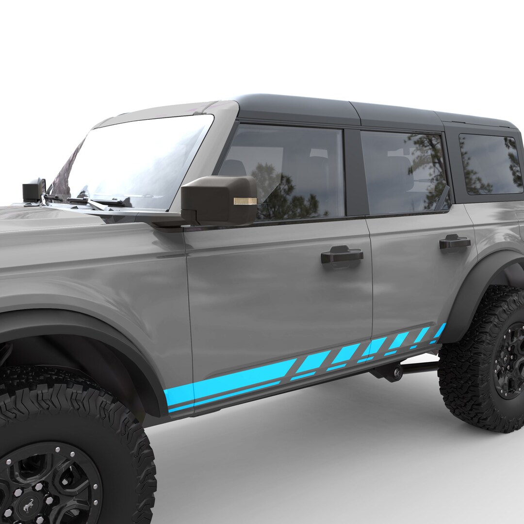For Ford Bronco Sticker 2021. Lower Rocker Panel Stripe Door Decals ...