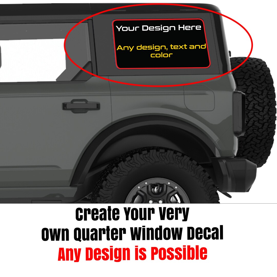 Custom Quarter Window Decals Fits Jeep Wrangler & Ford Bronco - Etsy