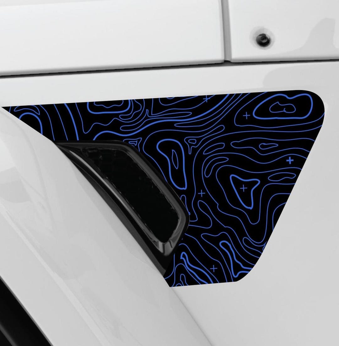Fits 2018+ Jeep Wrangler JL, JLU & Gladiator. Topography Contour Map ...