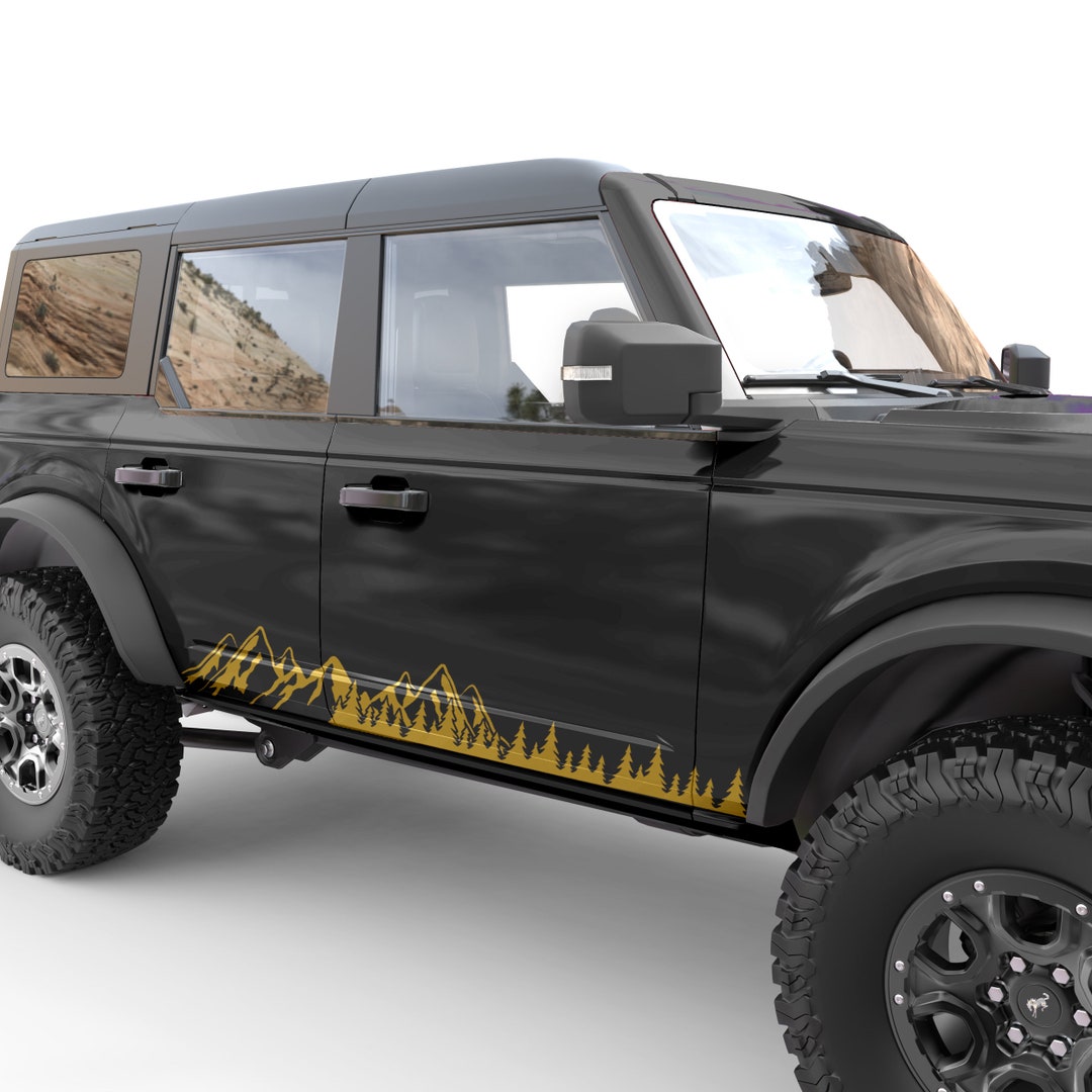 For Ford Bronco Sticker 2021+. Mountain Forest Door Decals. off Road ...