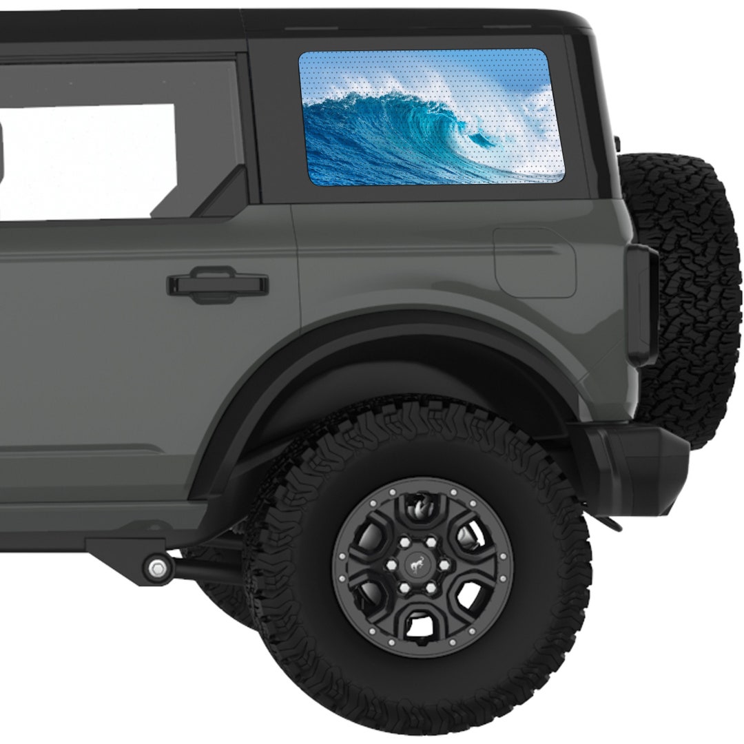 For Ford Bronco Sticker 2021+. High Surf Wave Rear Quarter Window Decal ...