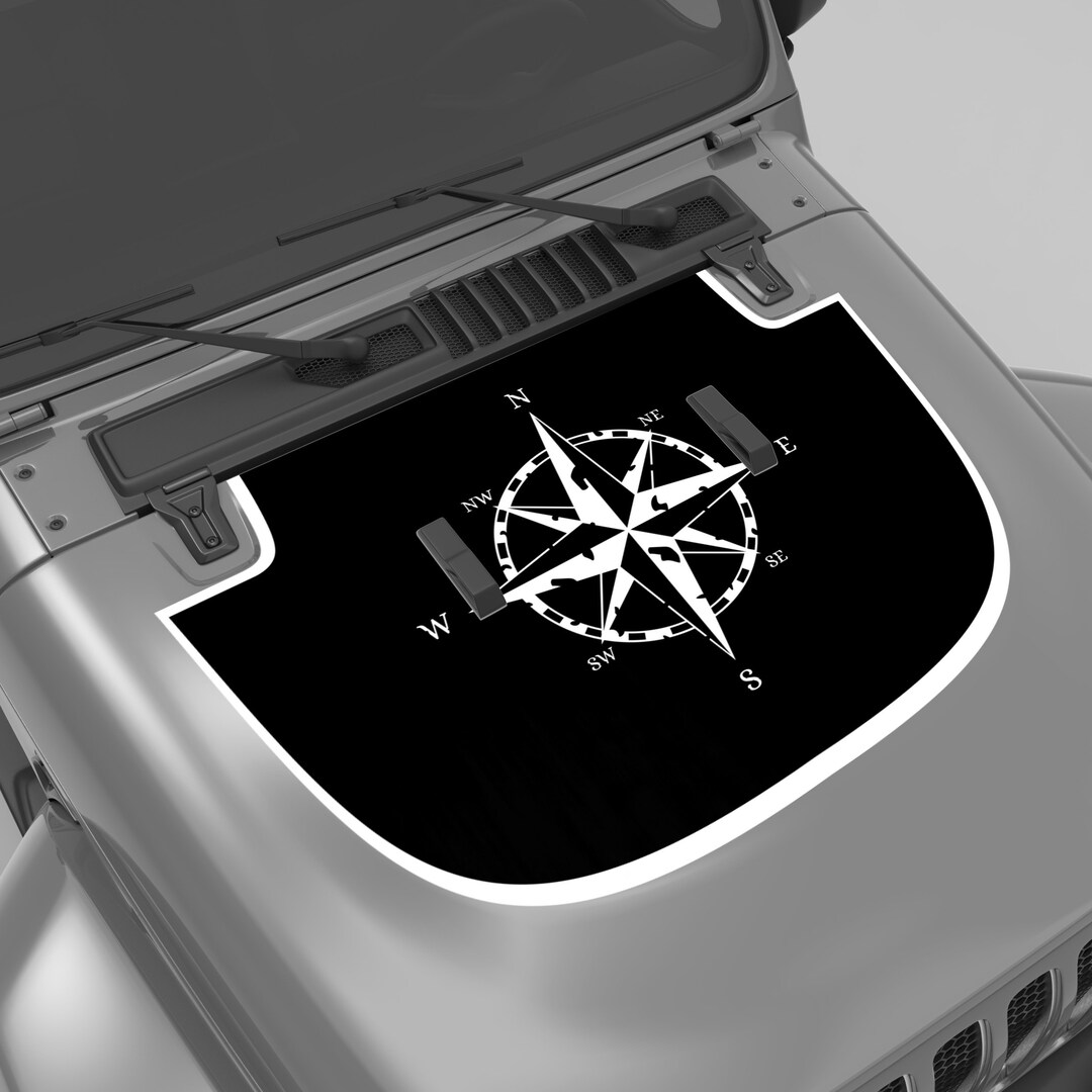 Fits 2018+ Wrangler JL/JLU & Gladiator JT. Distressed Rustic Compass ...