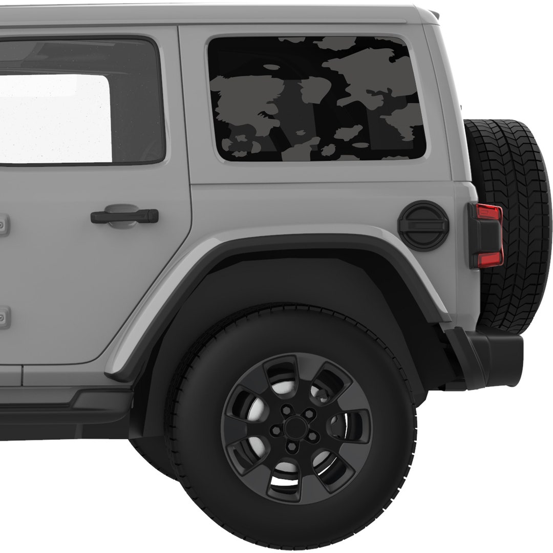 For Jeep Wrangler Window Sticker 2007+. Cow Print Rear Window Decal ...
