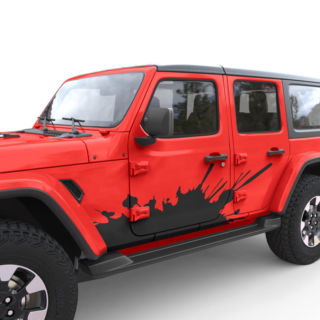 Fits Jeep Wrangler Sticker. Splash Side Door Decals. High Quality Vinyl ...