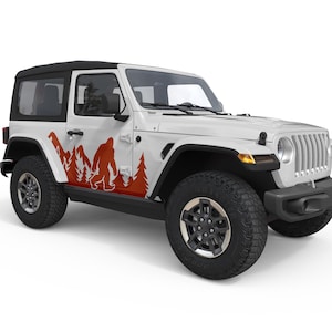 Fits Jeep Wrangler Stickers. Bigfoot Mountain Forest for Jeep Vinyl ...