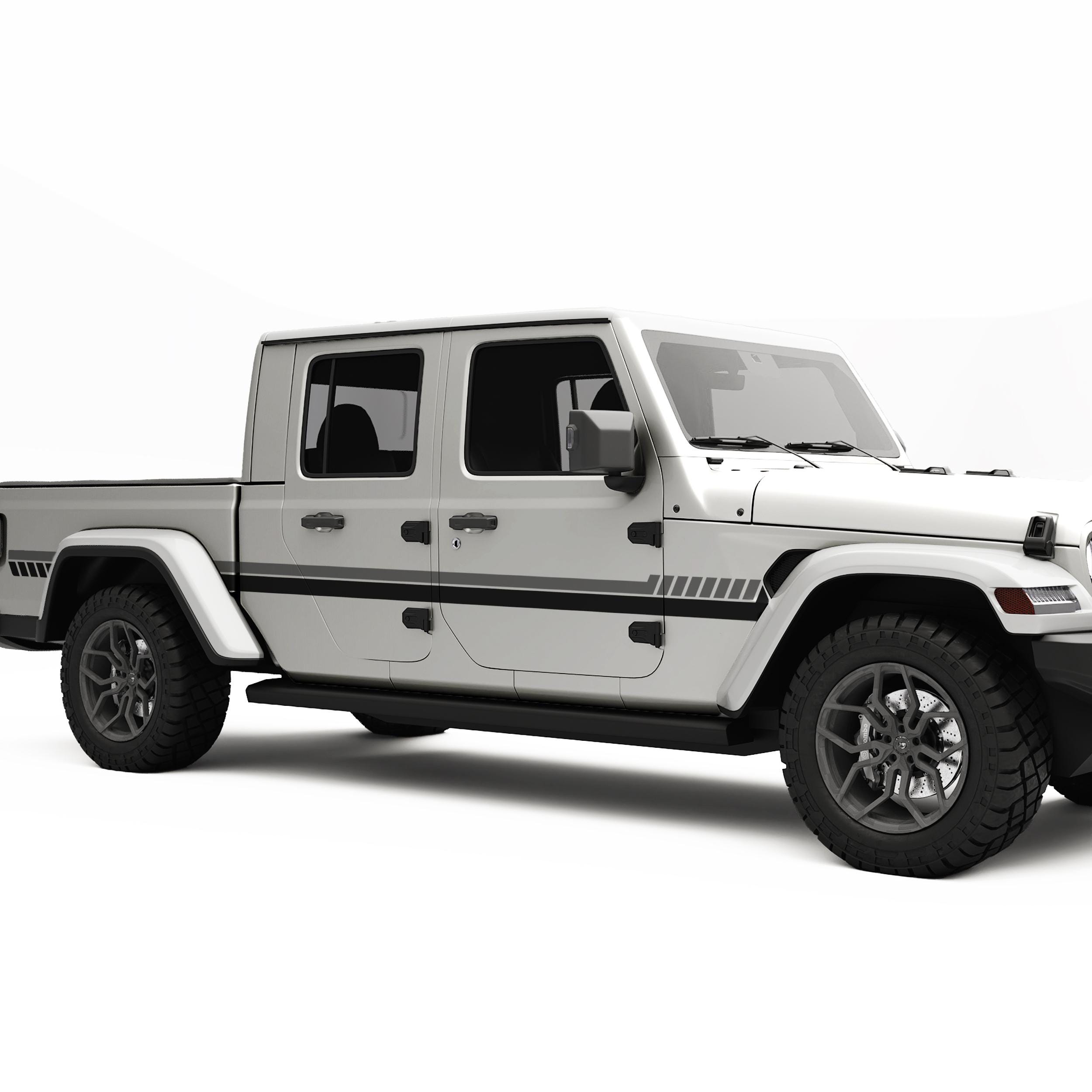Lines Side Door Stickers for Jeep Acessories and Gladiator Vinyl Decals ...