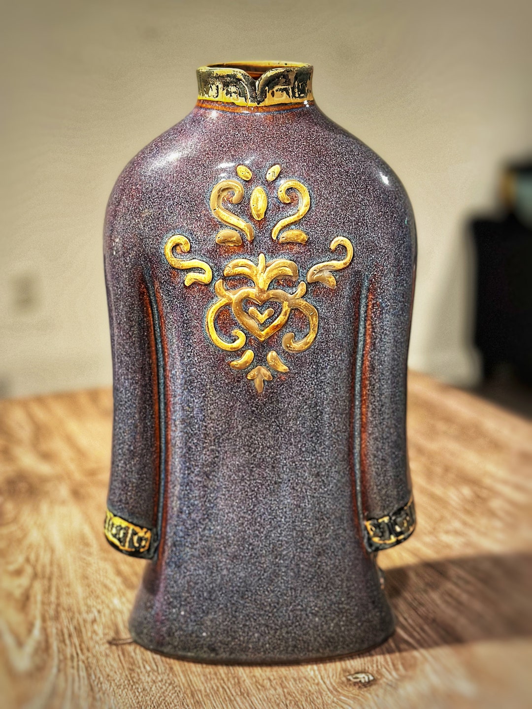 Vintage Asian Chinese Jacket Vase Ceramic Blue Home Decor Unique Art - Etsy