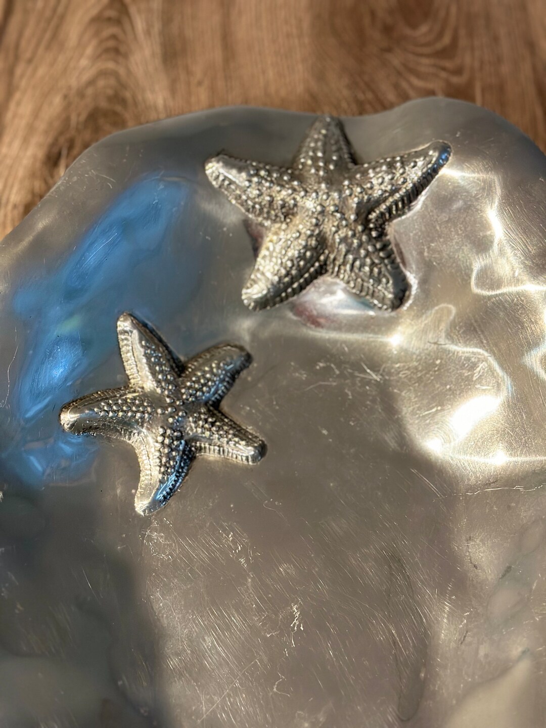 Beatriz Ball Ocean Starfish Silver Bowl Aluminum Alloy 17 Inch Gorgeous ...