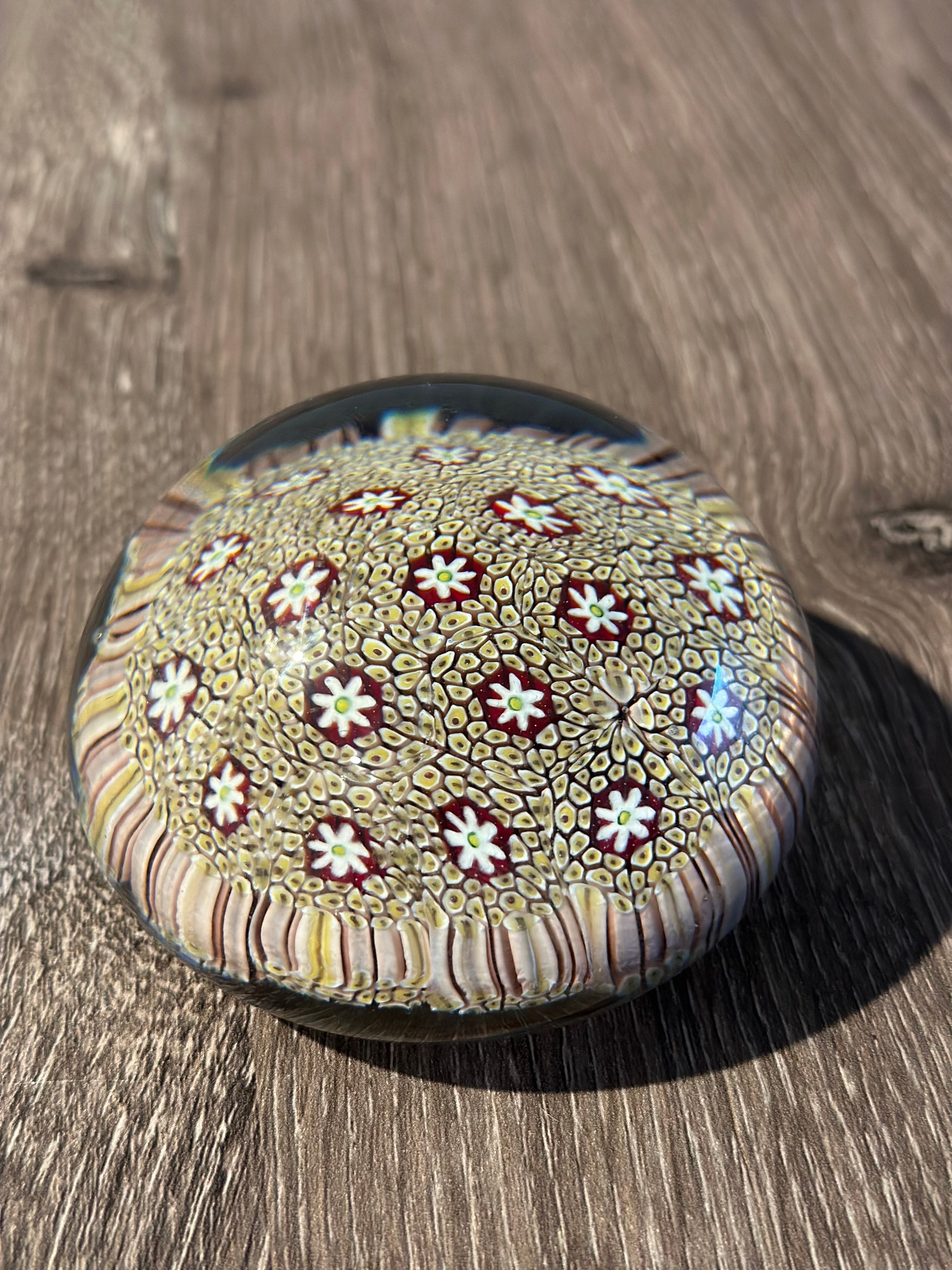Italian Murano Millefiori Art Glass Blown Glass Paperweight. Vintage - Etsy