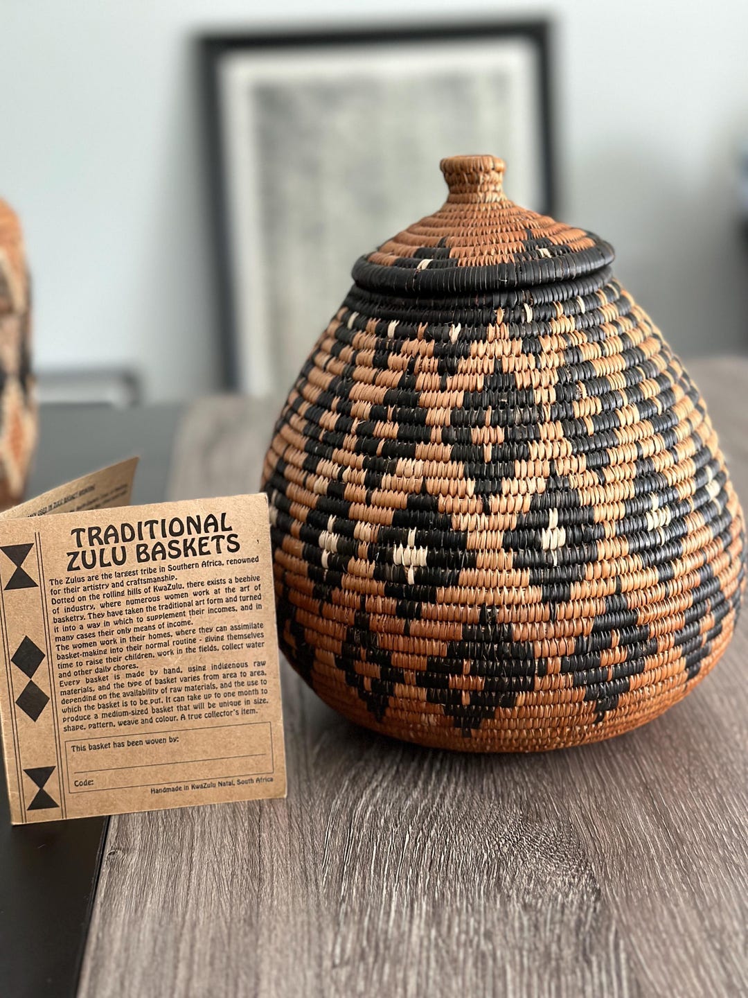 African Traditional Zulu Basket Ukhamba Beer Double Diamond Married ...