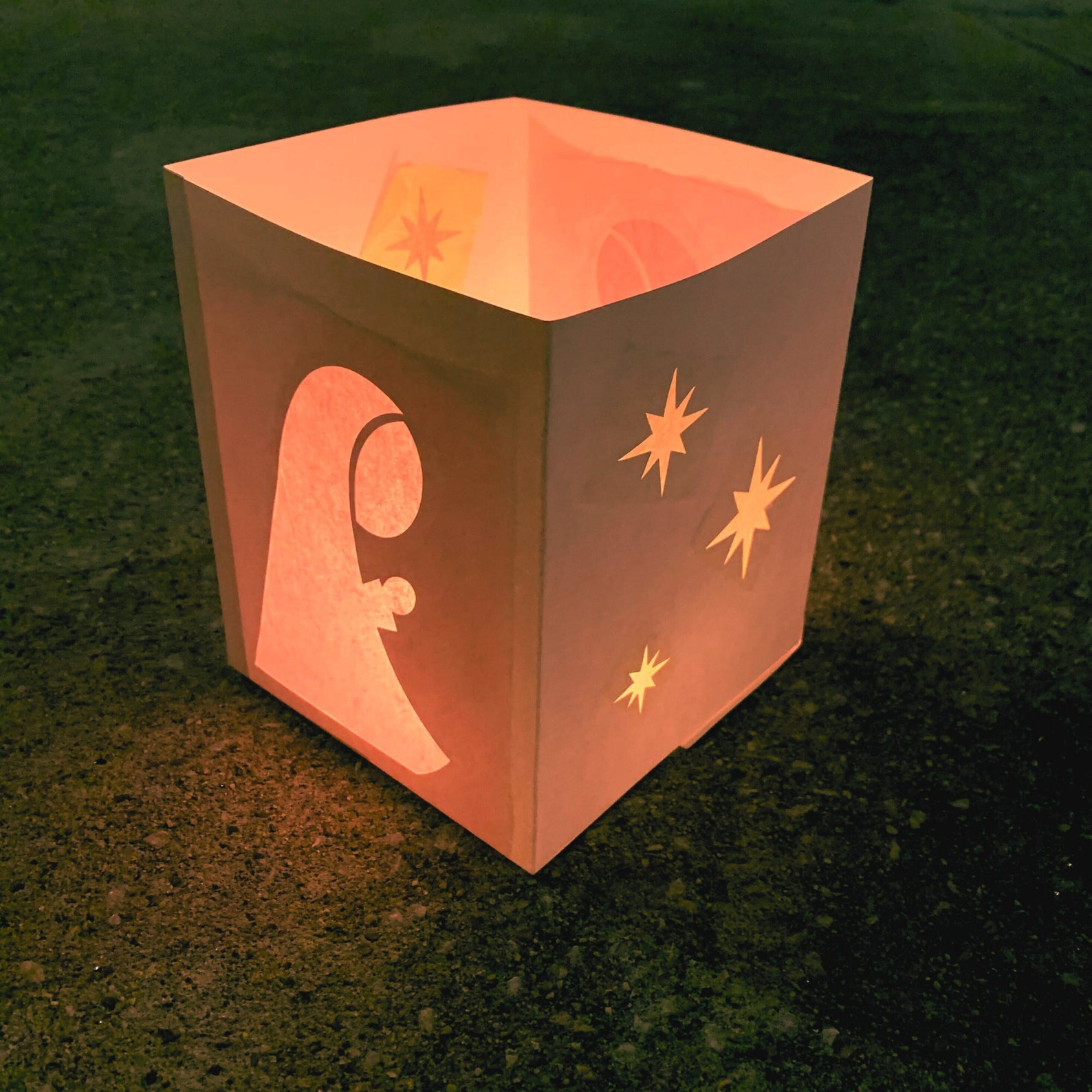 Digital Lantern PDF SVG File- DIY Lantern Virgin Mary Immaculate ...