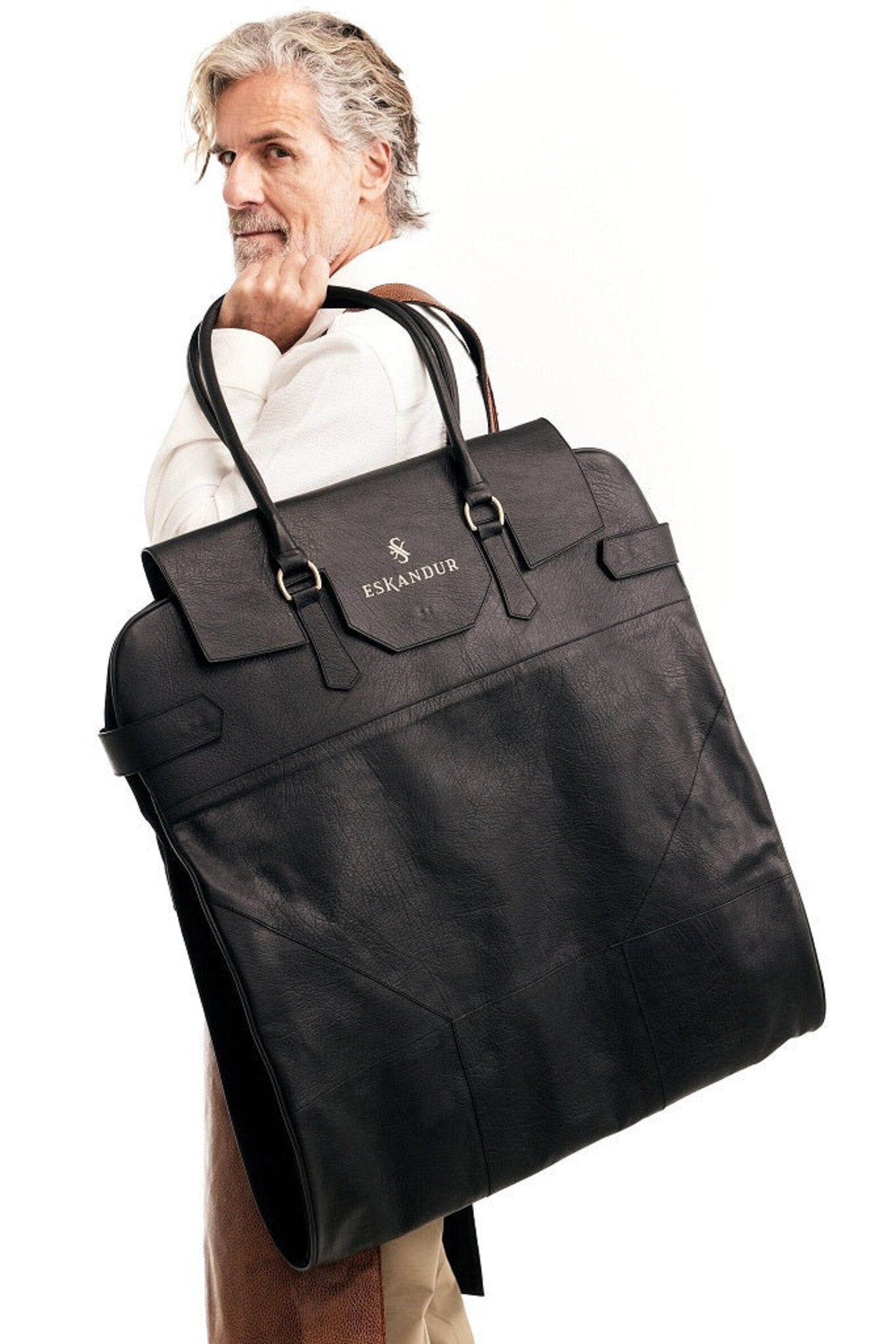 ESKANDUR GAR01 Leather Garment Bag - Etsy