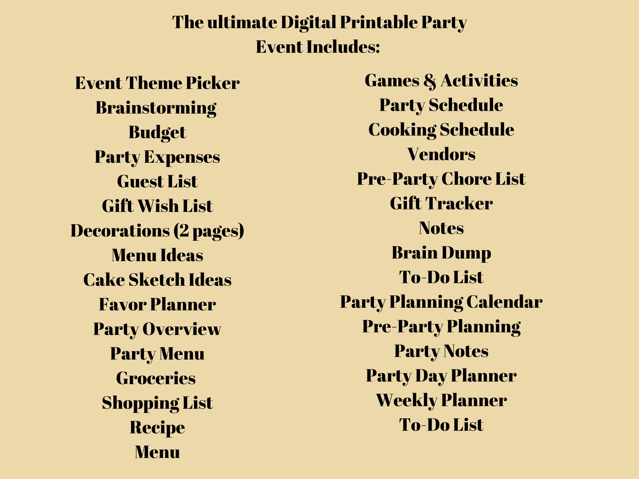 Digital Event Planner Printable, Birthday Party Planner, Goodnotes ...