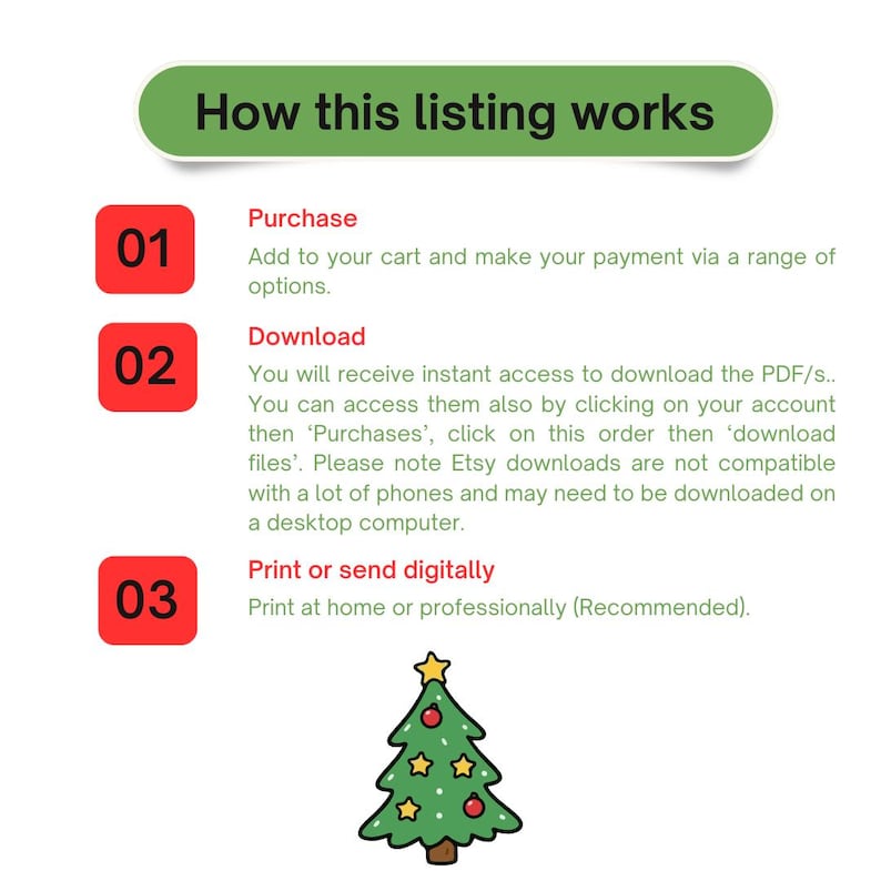 Dear Santa Letter Template for Kids: Christmas Wish List (instant ...