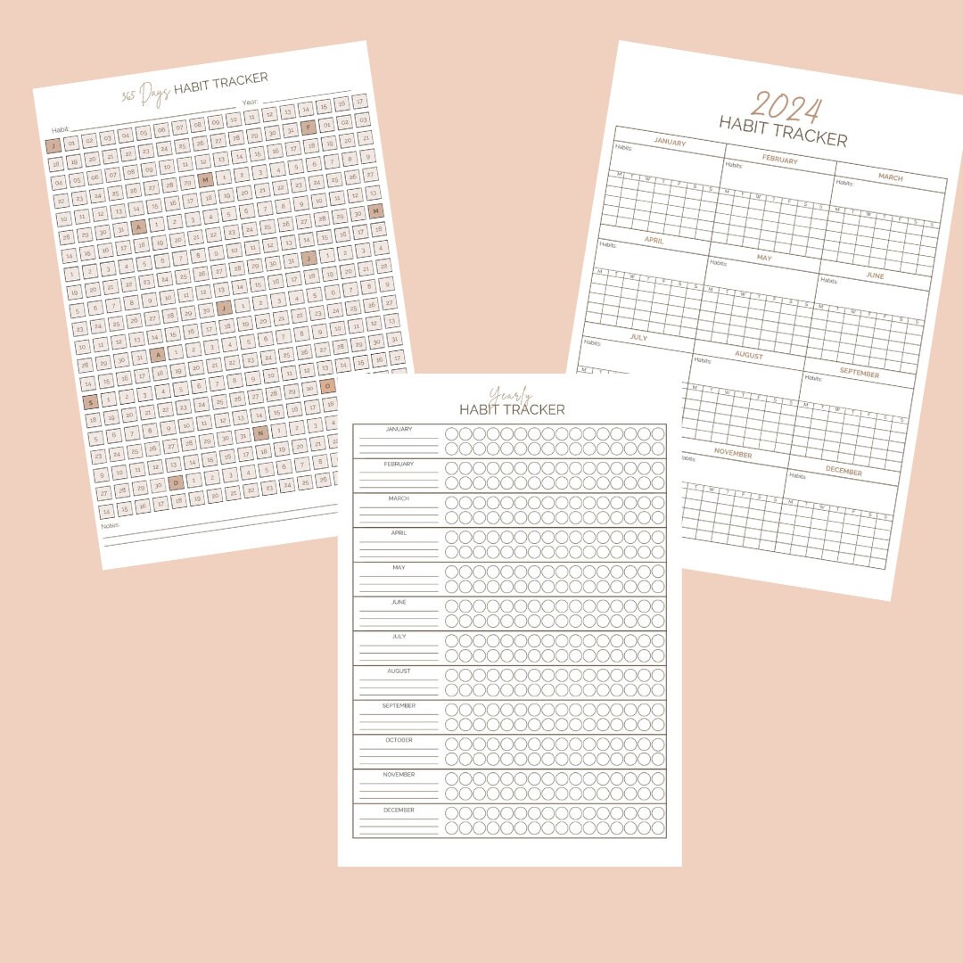 Daily Habit Tracker Printable Weekly Habit Tracker, Monthly Habit ...