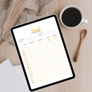 Travel Planner Printable Template, Digital Vacation Planner, Travel ...