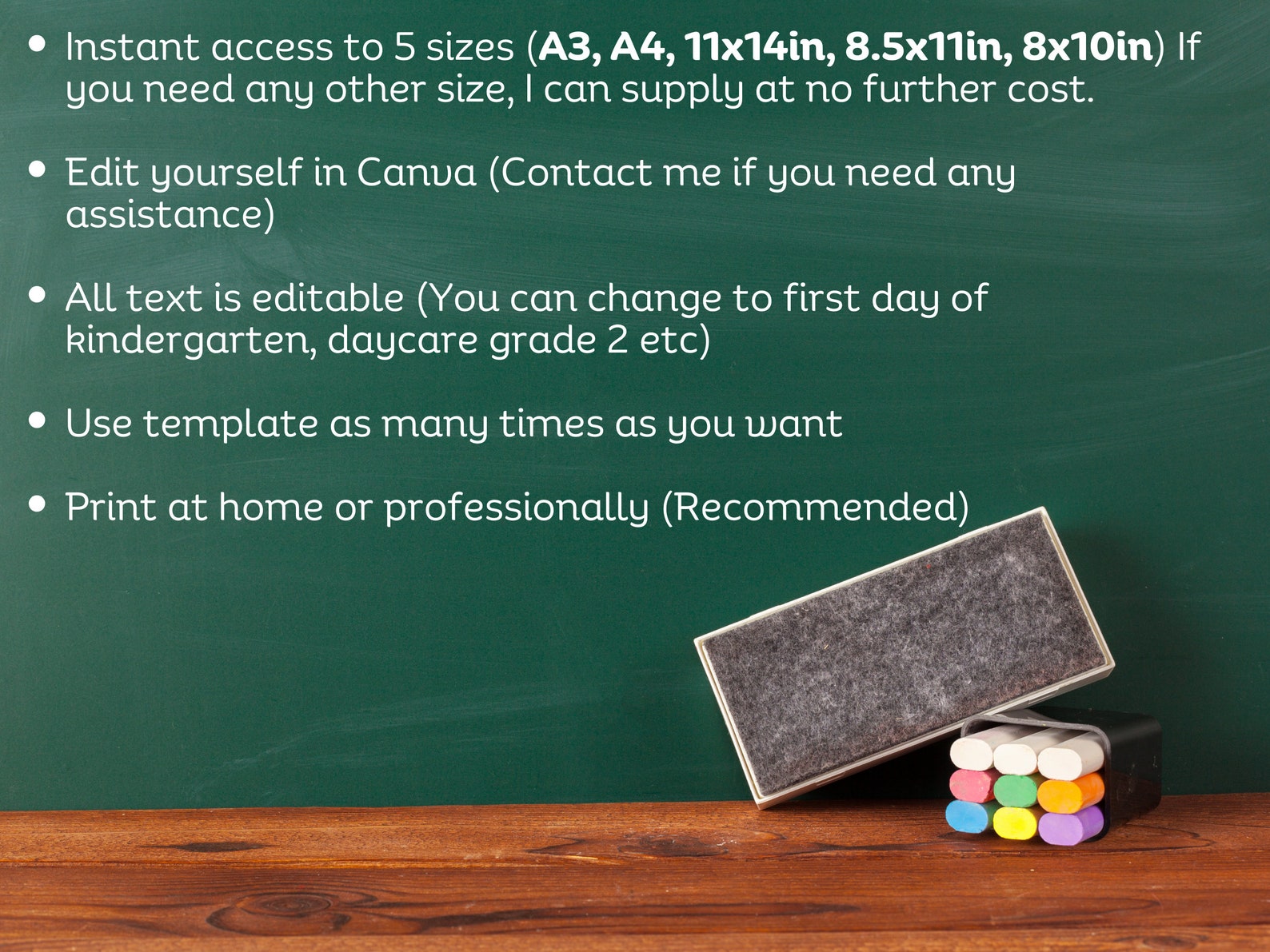 Back to School Sign, Printable First Day of School Poster, 1st Day of ...