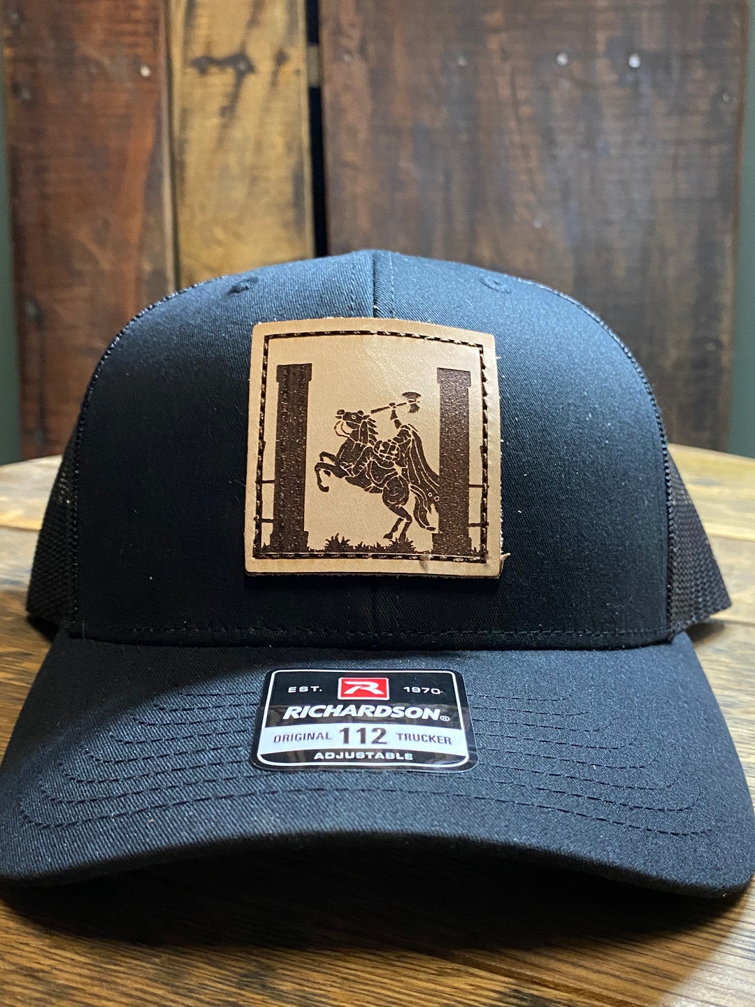 Headless Horseman Leather Patch Hat - Etsy