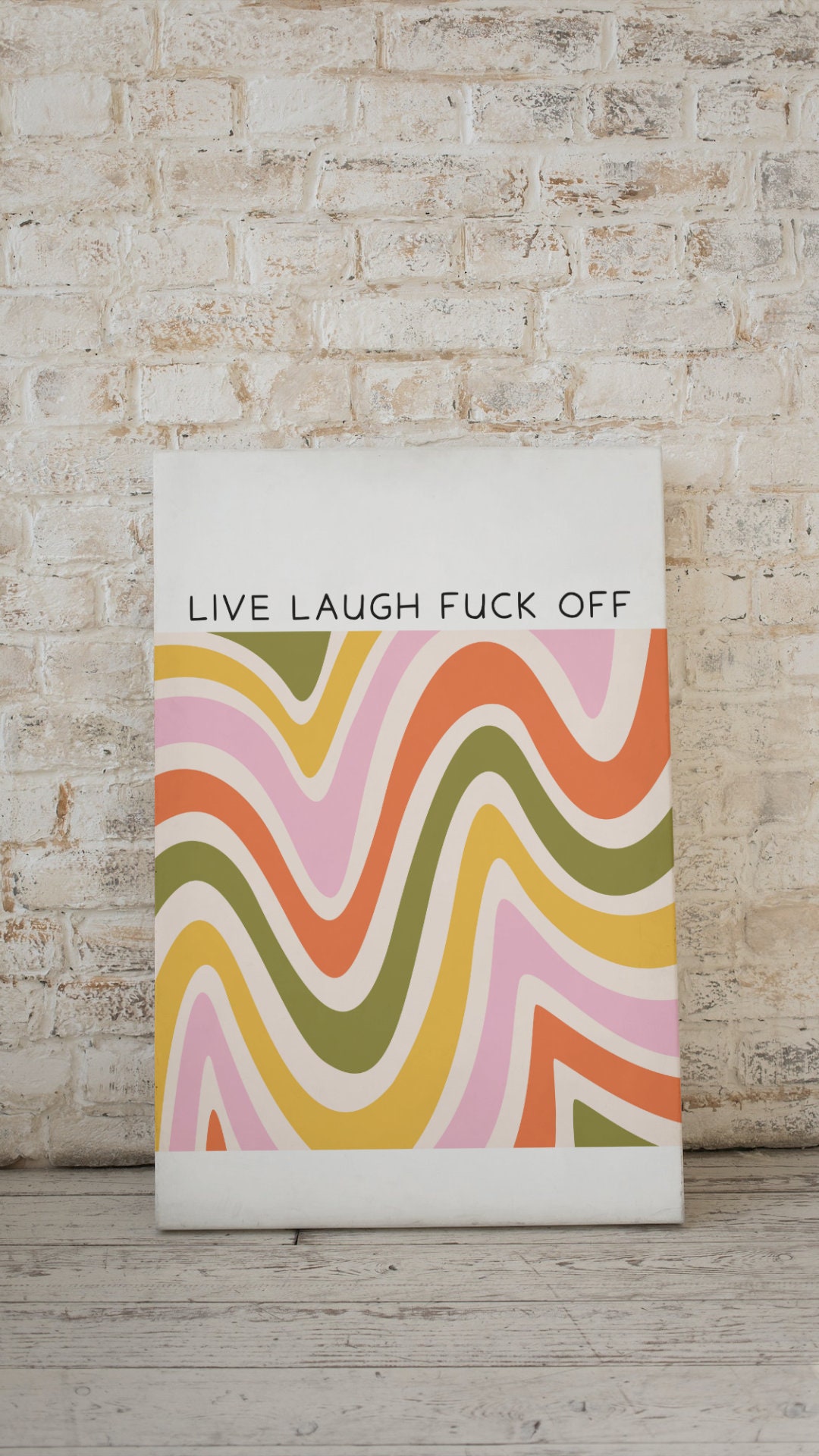 Live Laugh Fck off Poster Wall Art Print Maximalist Decor Rude, Funny ...