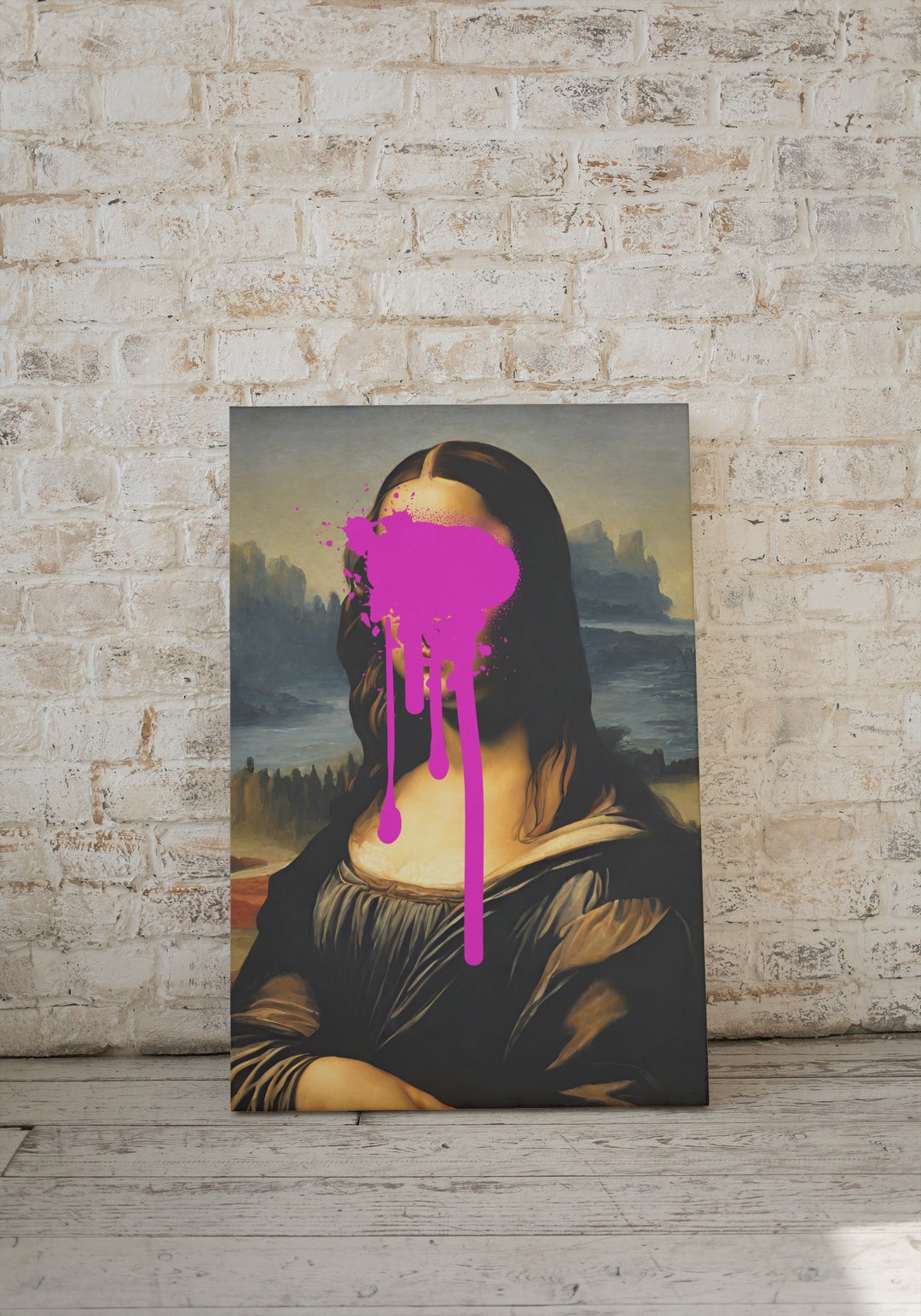 Mona Lisa Inspired Graffiti Poster Wall Art Print Maximalist Decor ...