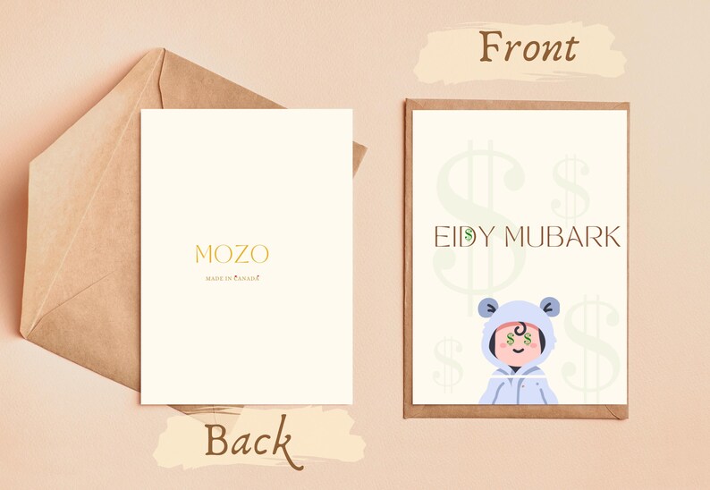 Minimalist Funny Eid Card for Kids - Kid's Eidy Greed - Etsy