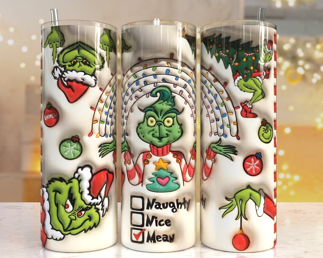 3D Puffy Inflated Cartoon Inflatable Print Tumbler, Skinny Tumbler ...