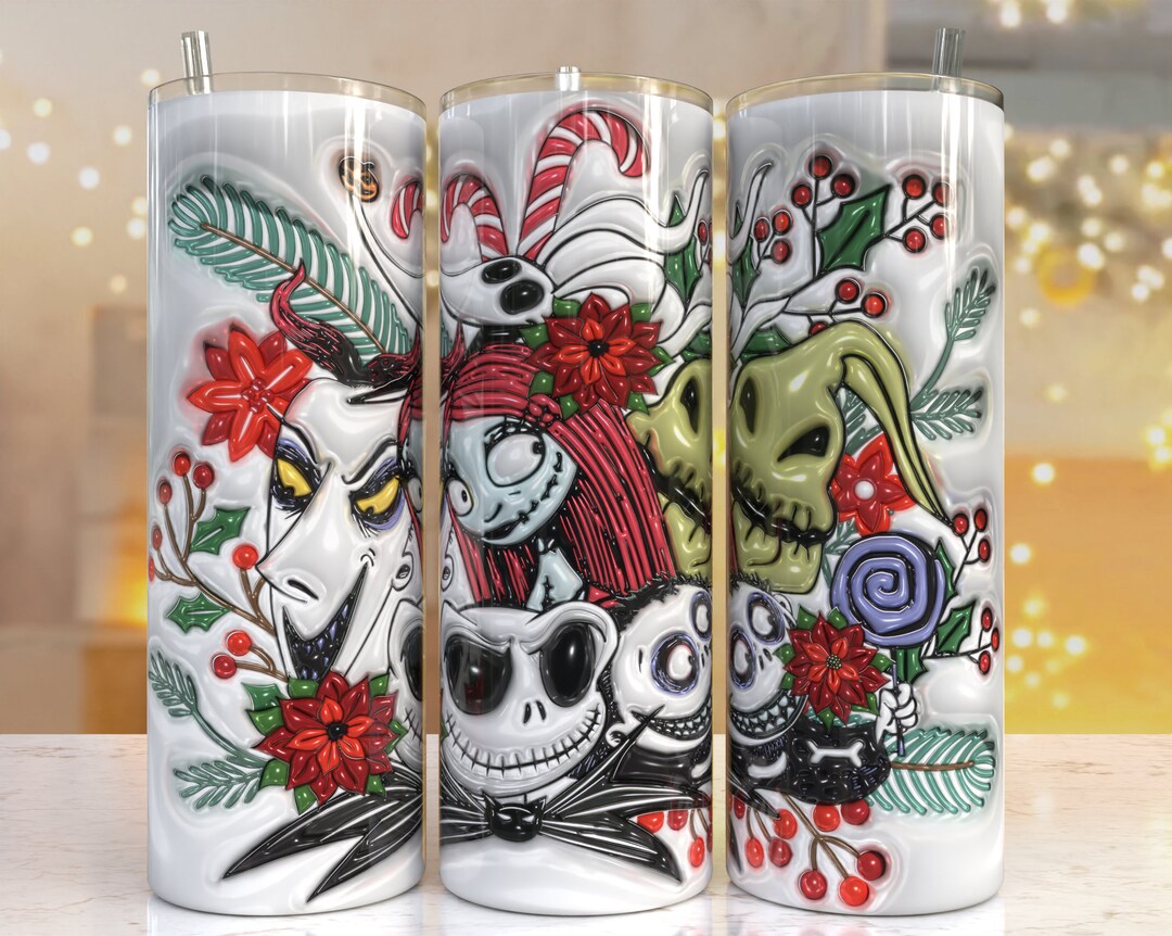 3D Puffy Inflated Cartoon Inflatable Print Tumbler, Skinny Tumbler ...