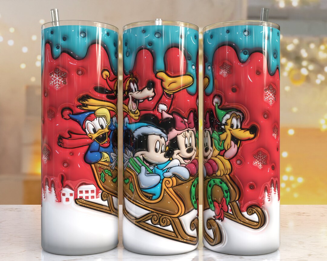 3D Puffy Christmas Inflatable Print Tumbler, Skinny Tumbler, 20 Oz ...