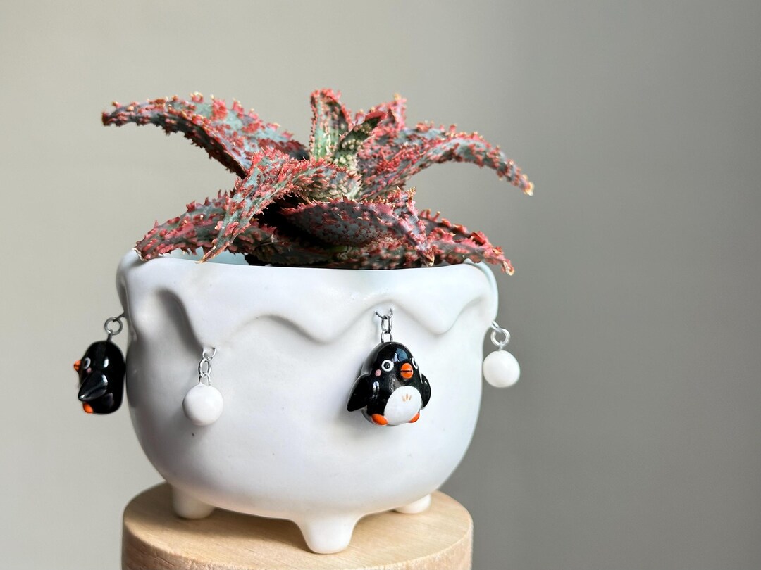 Penguin Planters/penguin Plant Pot/handmade Plant Pot/penguin Ceramic ...