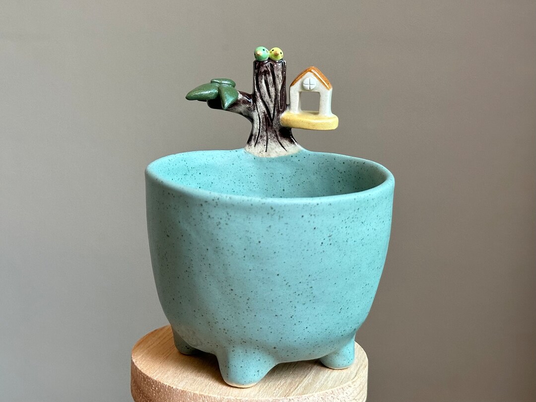 Birdhouse Plant Pot,birdhouse on Tree Plant Pot,birdhouse Pot,birdhouse ...