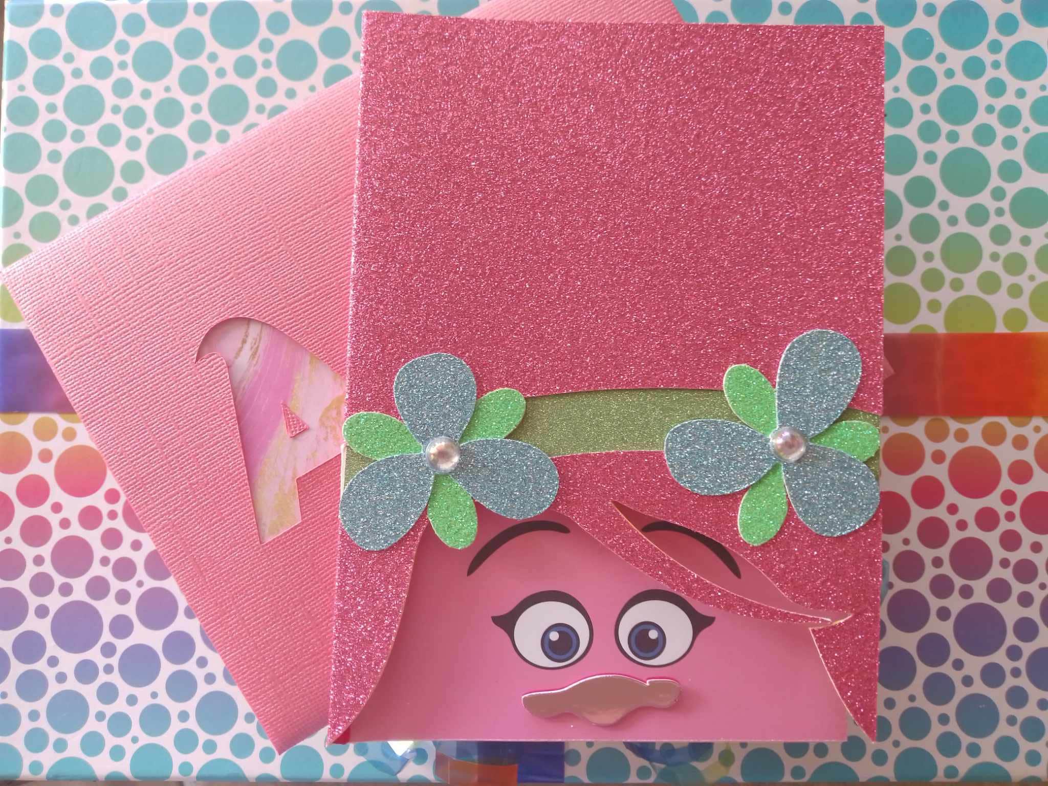 Queen Poppy Trolls Birthday Card | Papercut SVG Card Cut File | Cricut ...