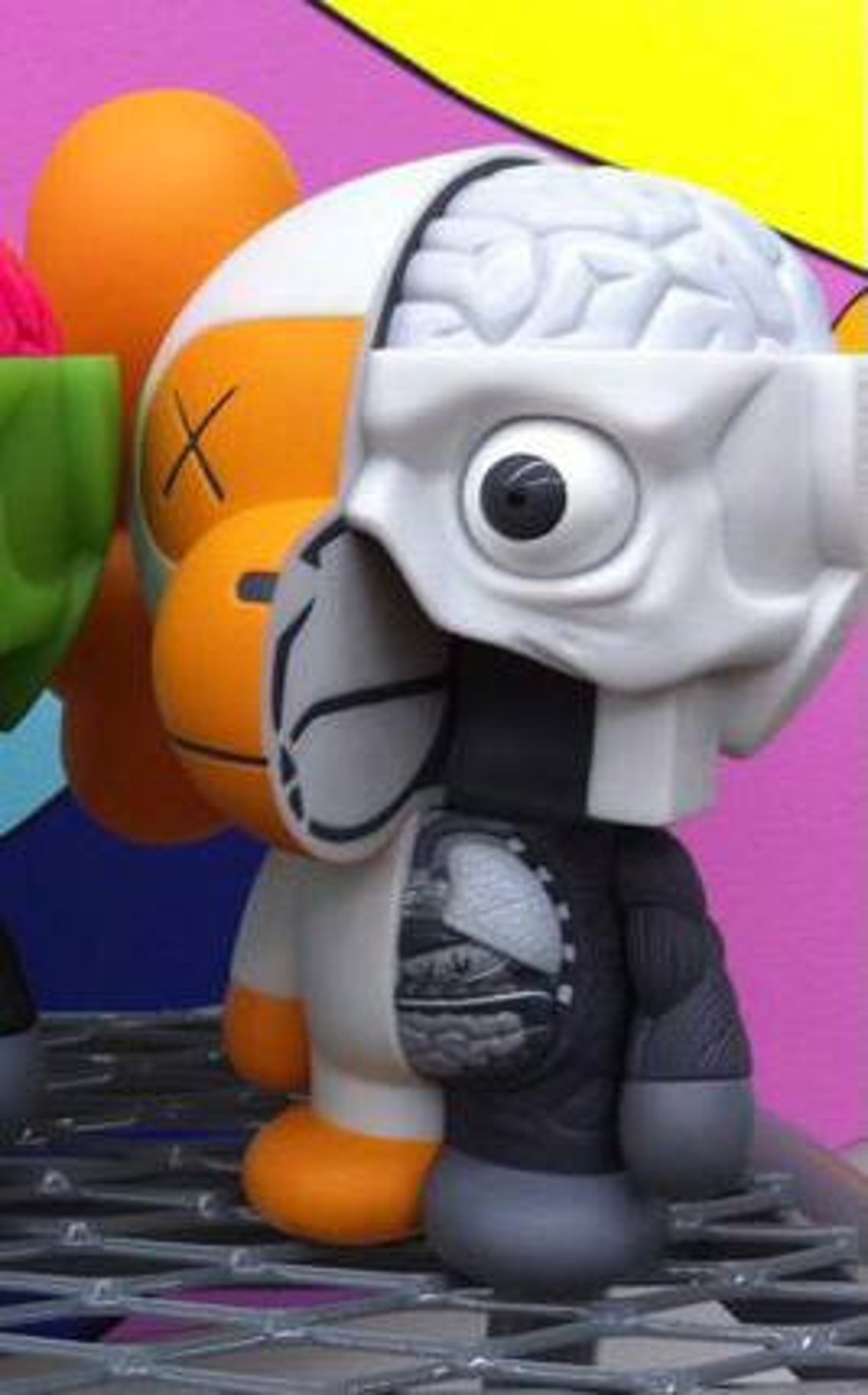 Kaws Bape Dissected Baby Milo Vinyl Figure Companion White Gray Edition ...
