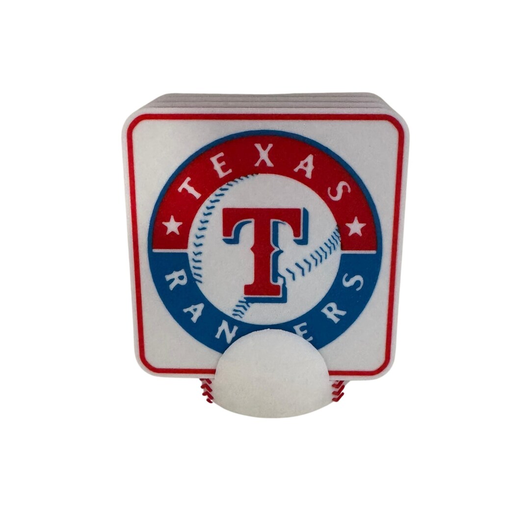 FAN ART | Texas Rangers | 3D Printed MLB Coaster Set | 4" X 4" X 0.25 ...