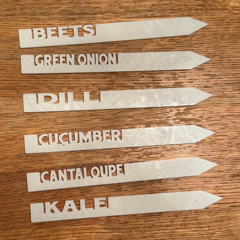 Garden Plant Stakes - 3D Printed Labels for Easy Plant Identification ...