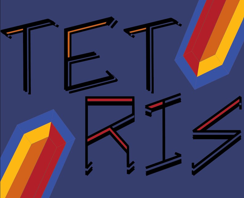 Tetris Font Bundle - Etsy