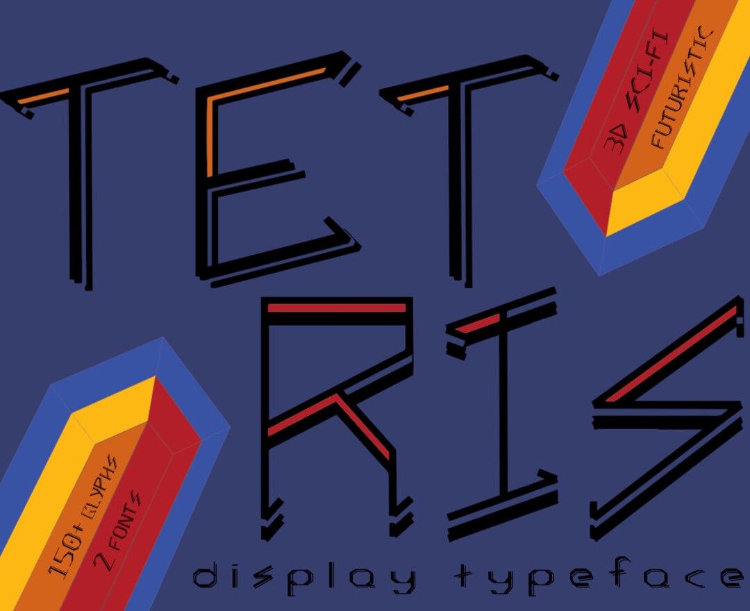 Tetris Font Bundle - Etsy