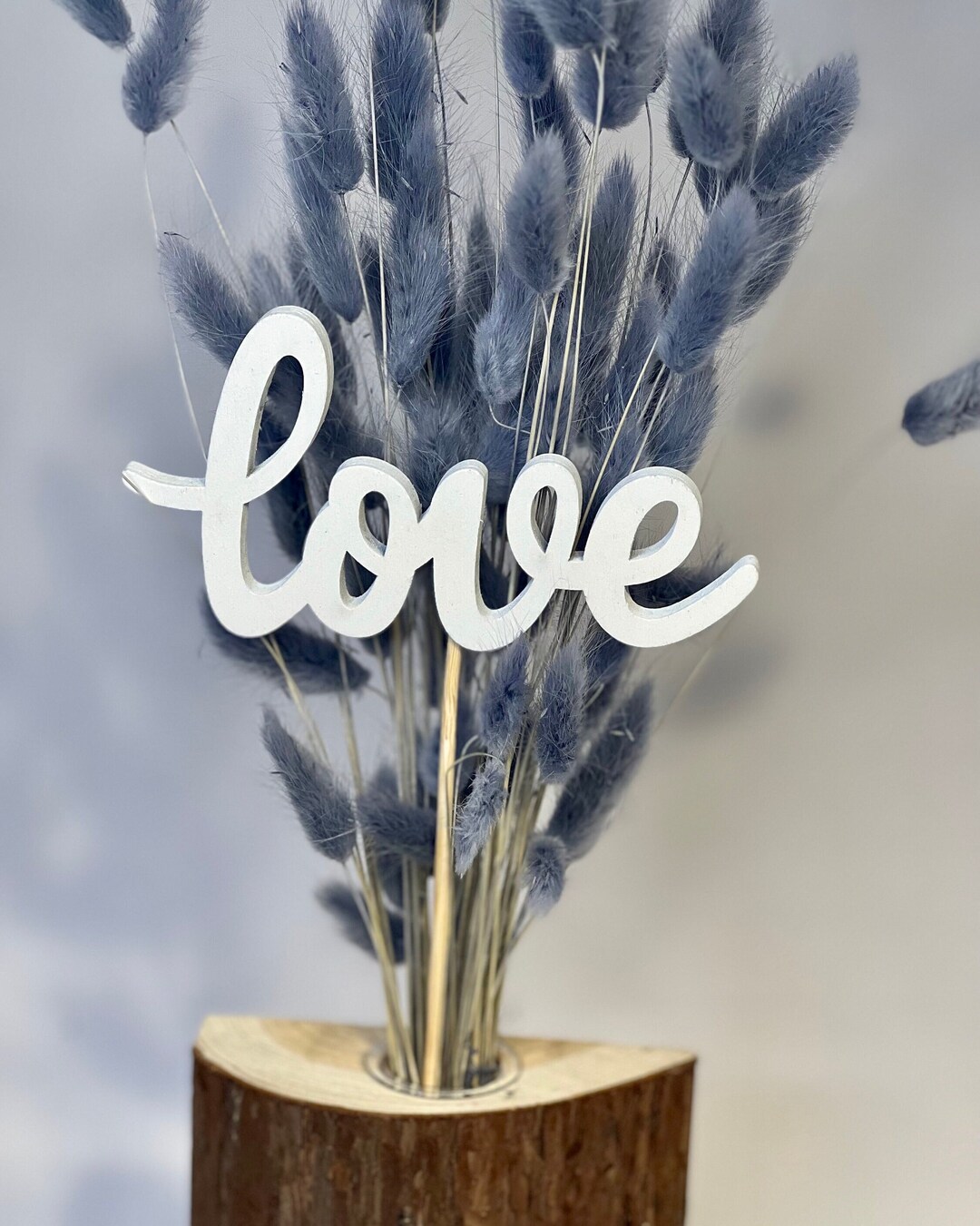 Wooden Decoration Cake Topper Love Gift Tag Plug Stem Decoration ...