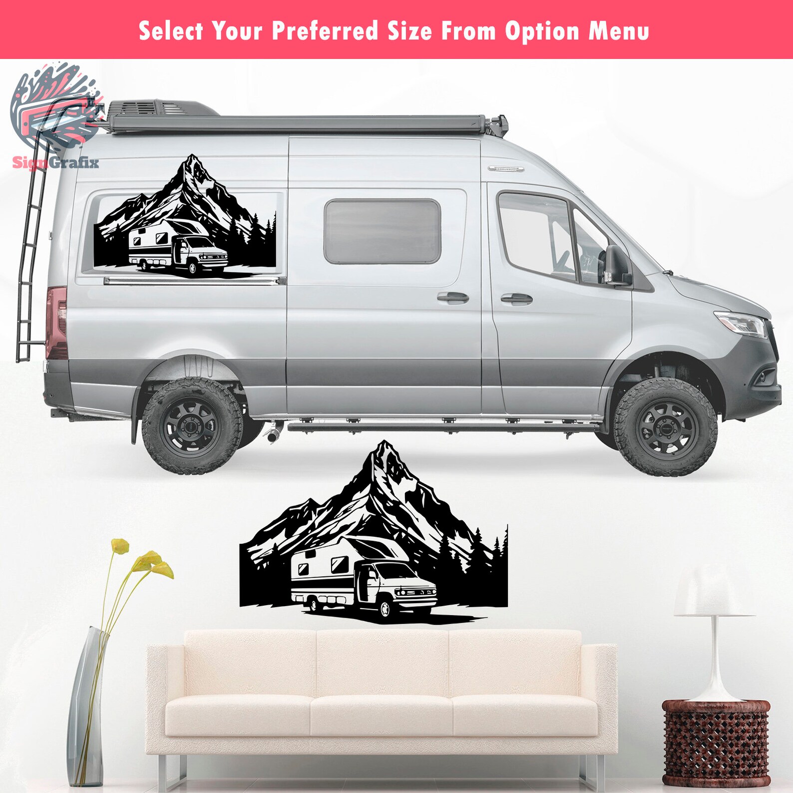 Mountain Vinyl Decal Adventure Vinyl Decal RV, Camper Vinyl Decal Home ...