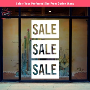 Store Sale Vinyl Decal | Window Sale Sign Decal | Discount Store Vinyl ...
