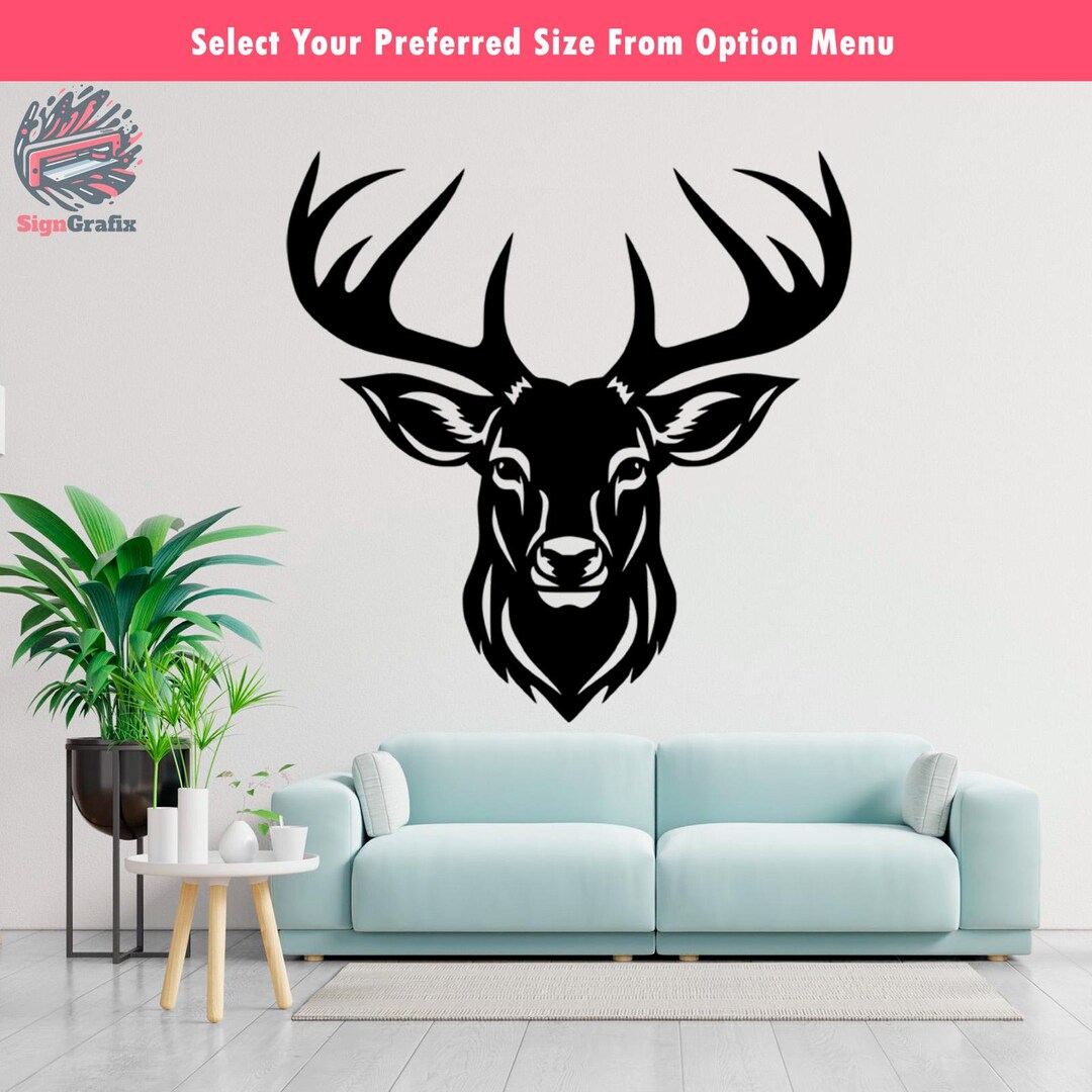 Majestic Deer Vinyl Decal: Wildlife Home Decor - Etsy