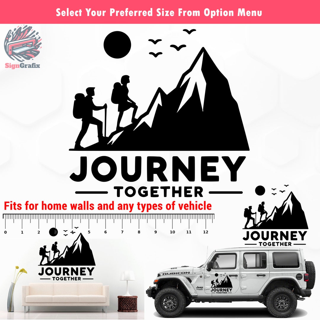 Hiking Mountain Vinyl Decal | Adventure Vinyl Decal | RV, Camper Vinyl ...