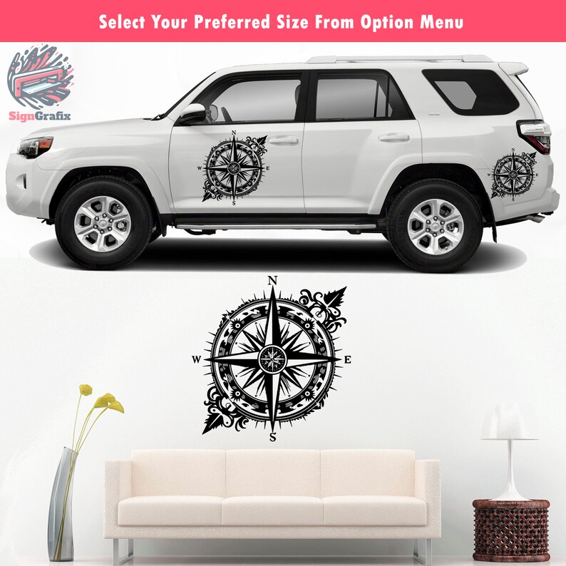 Epic Compass Vinyl Decal | Suitable for Rvs, Campers, and Off-road ...