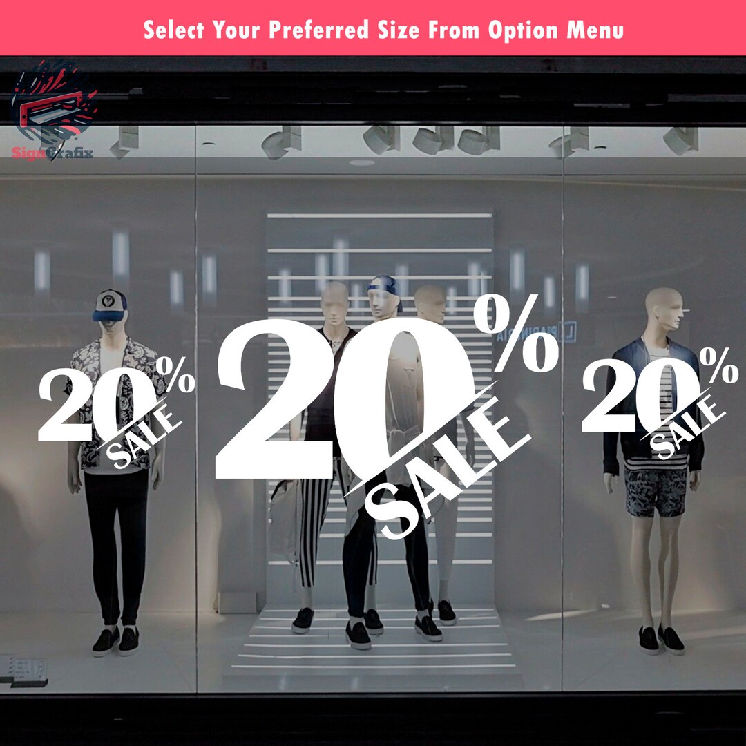 Store Sale Vinyl Decal | Window Sale Sign Decal | Discount Store Vinyl ...